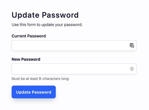 Update Password | Free Webflow Component